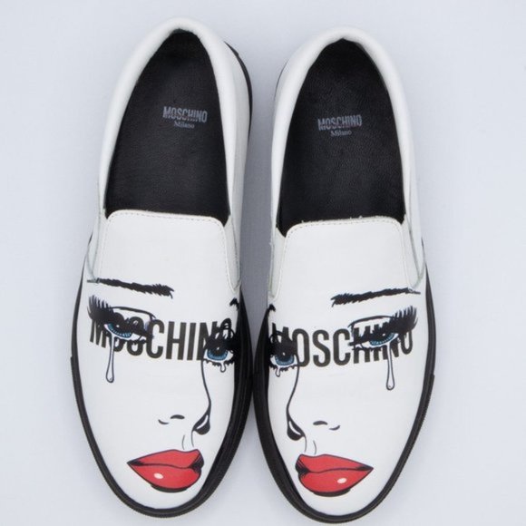 Moschino | Shoes | Moschino Eyes Capsule Slip On Loafer Sneakers Sz 35 ...